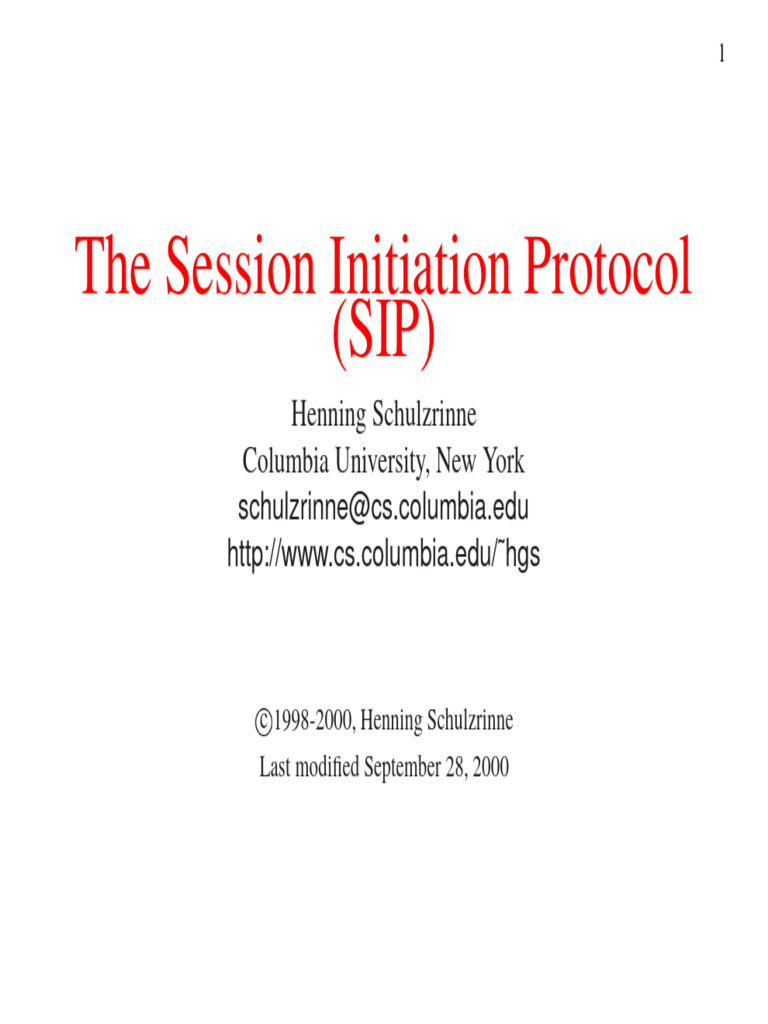 SIP Protocol for Network Engineers | PDF | Session Initiation Protocol | Computer Mediated ...