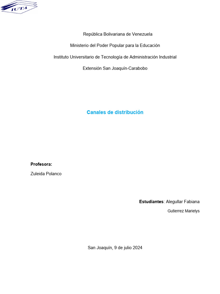 Canales de Distribución Empresarial | PDF | Marketing | Producto (Negocio)