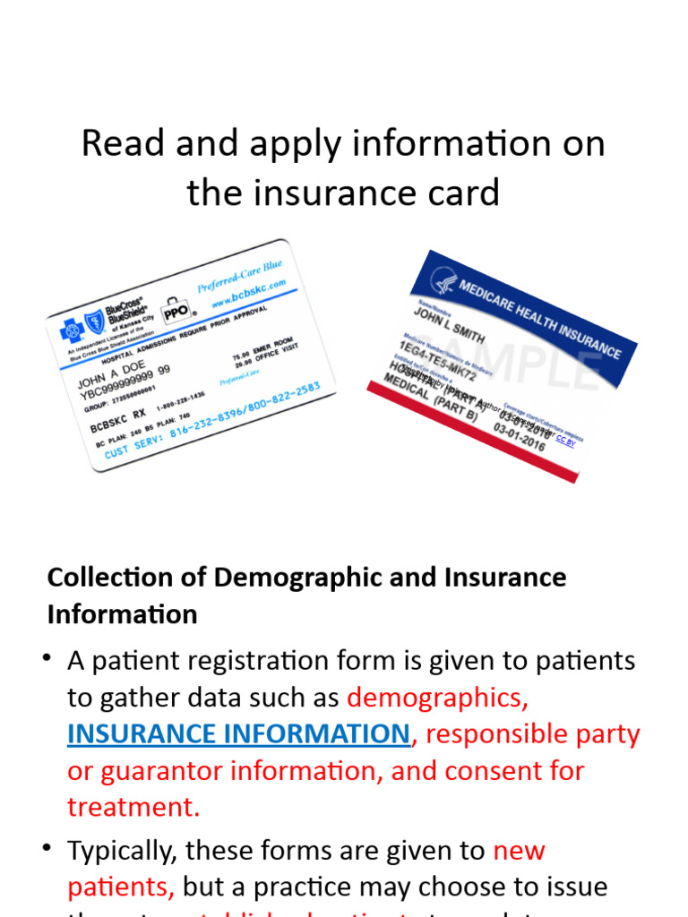 Understanding Insurance Cards | PDF | Service Industries | Public Services