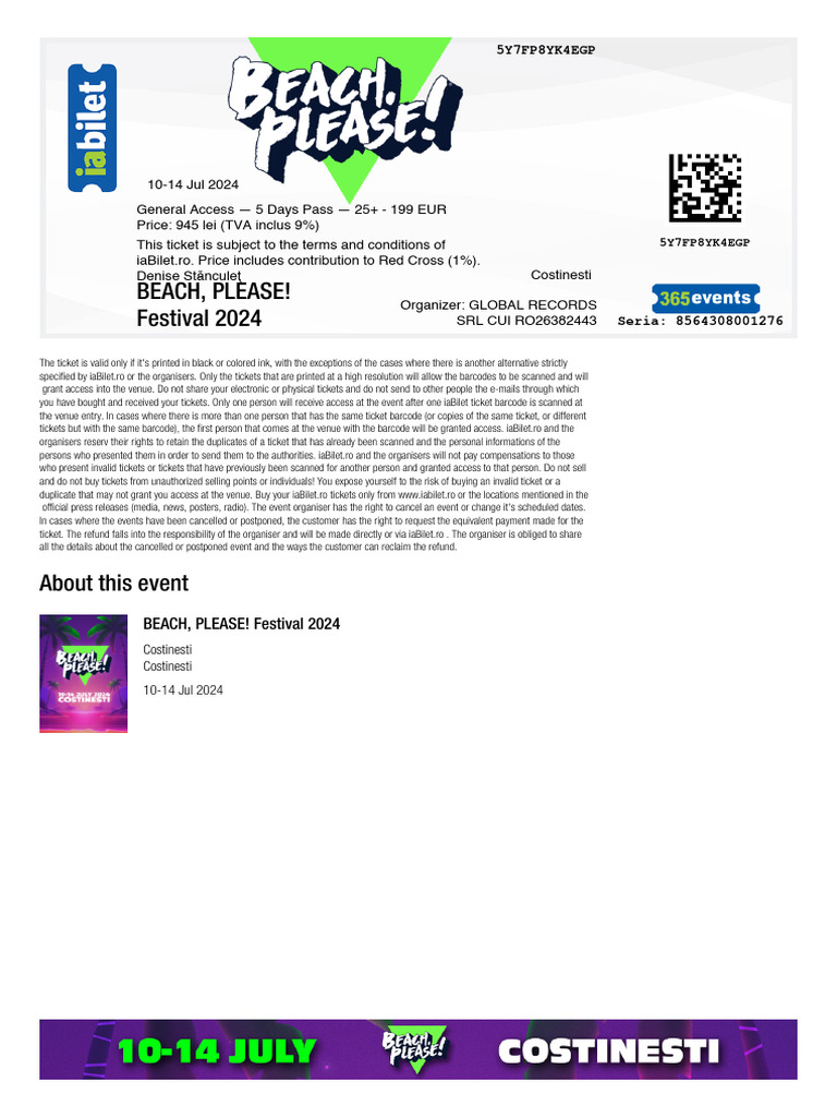 bilet (1) (2) | PDF | Barcode