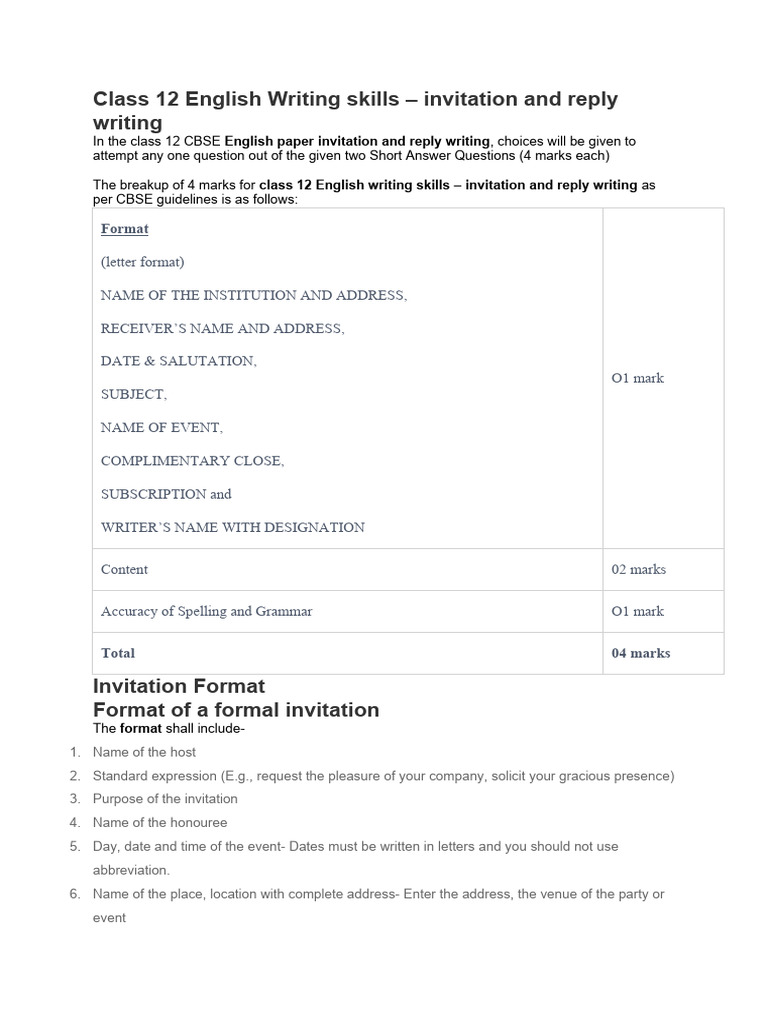 Drafting an Invitation | PDF