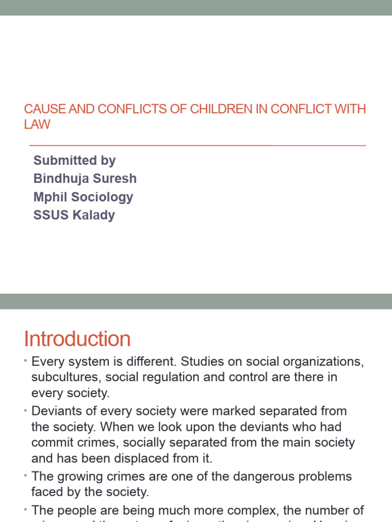 Cause and conflicts | Download Free PDF | Juvenile Delinquency | Adolescence