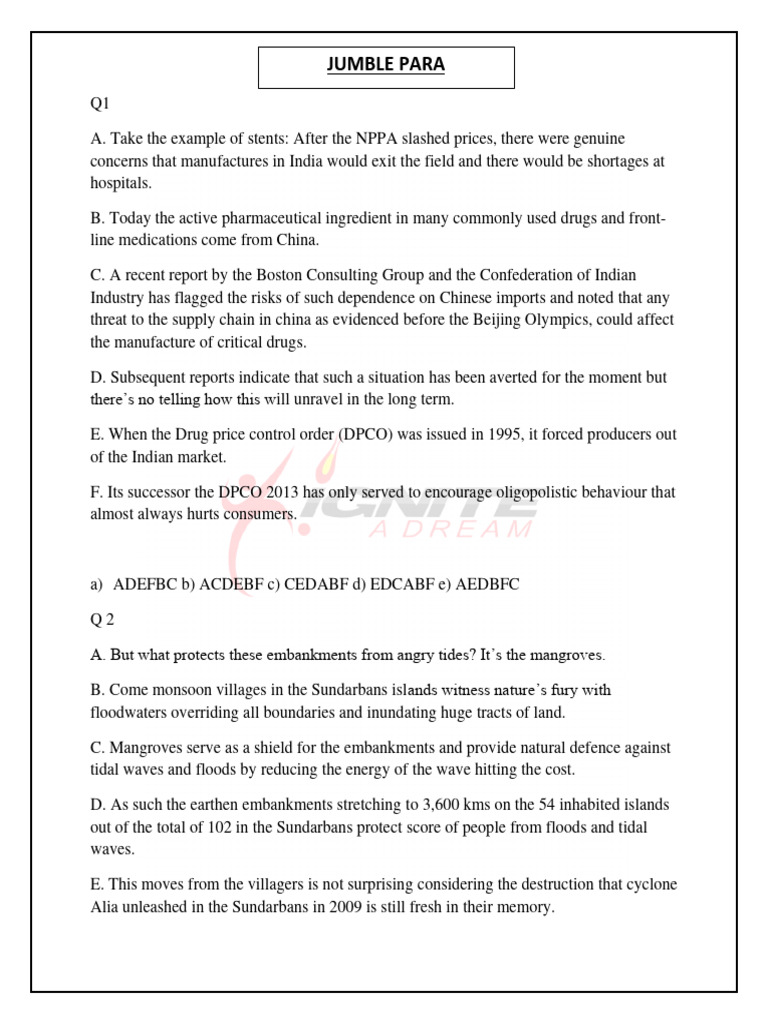 Jumble para | PDF | General Agreement On Tariffs And Trade | Flood