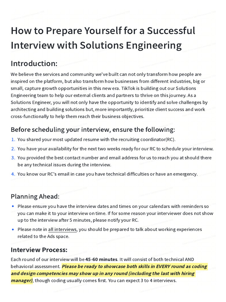 How To Prepare Yourself For A Successful Interview With Solutions ...