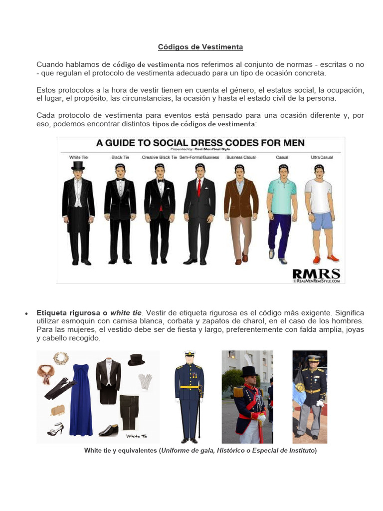 Códigos de Vestimenta | PDF | Ropa | Camisa
