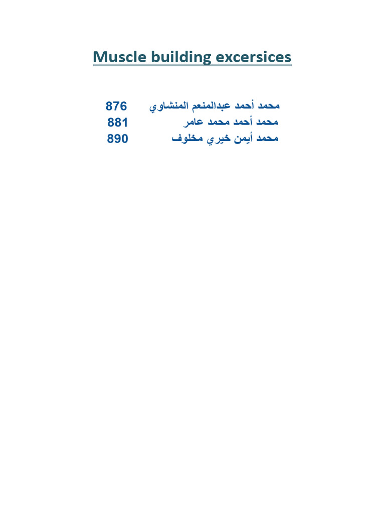 Muscle Building Exercises Pdf Muscle Hypertrophy Skeletal Muscle