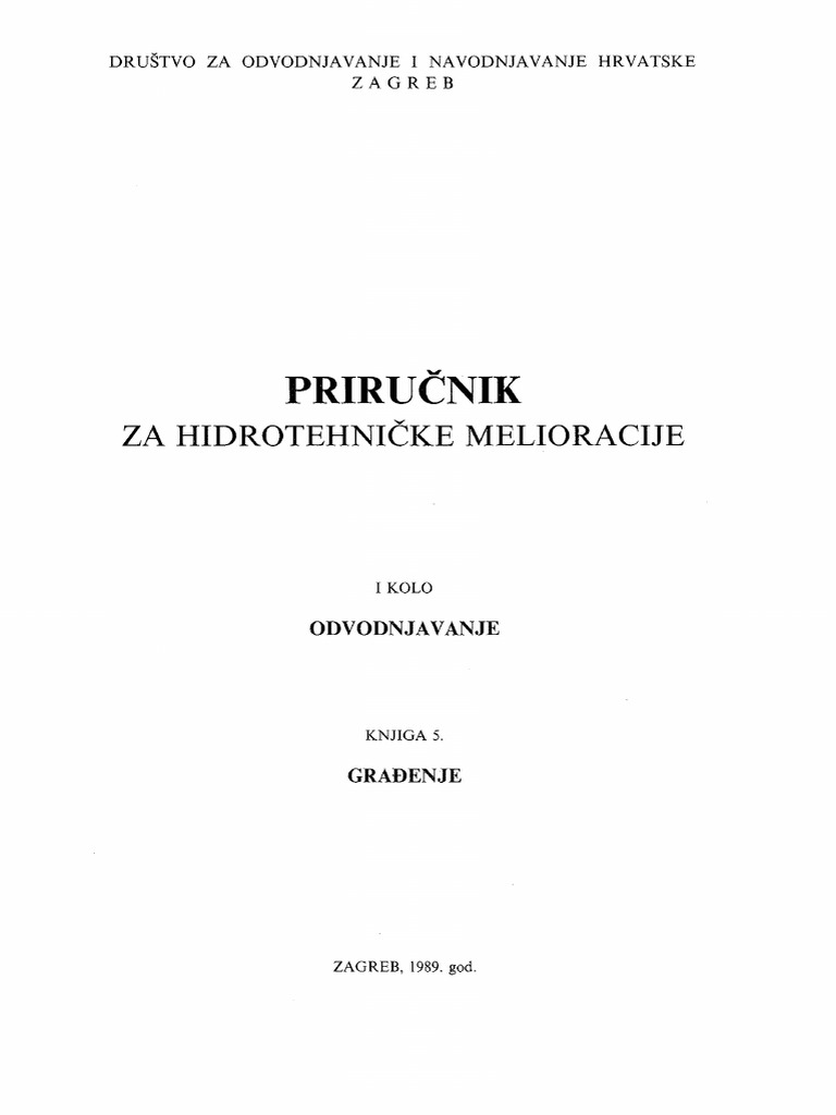 Odvodnja Kolo 1 Knjiga V | PDF