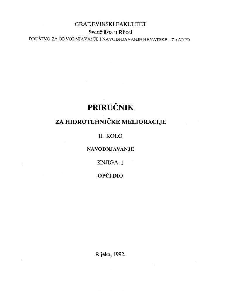 Navodnjavanje Kolo 2 Knjiga I | PDF