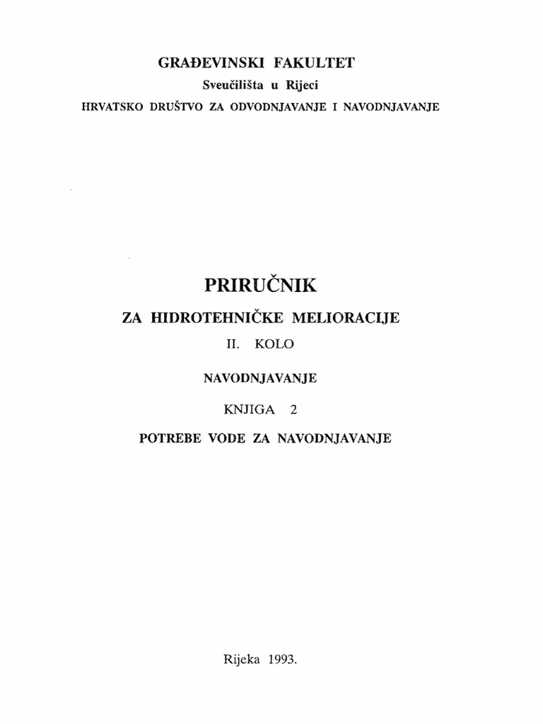 Navodnjavanje Kolo 2 Knjiga II | PDF