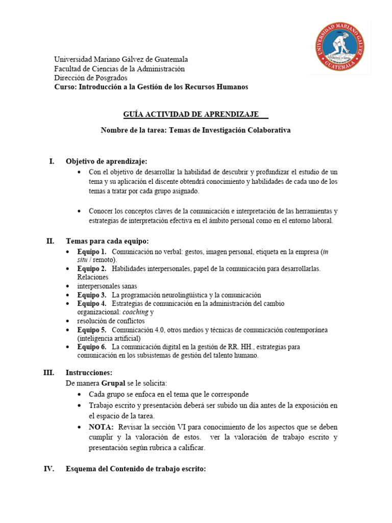 Guía de Aprendizaje para Presentación de Tema 2024 VF | PDF | Comunicación | Evaluación