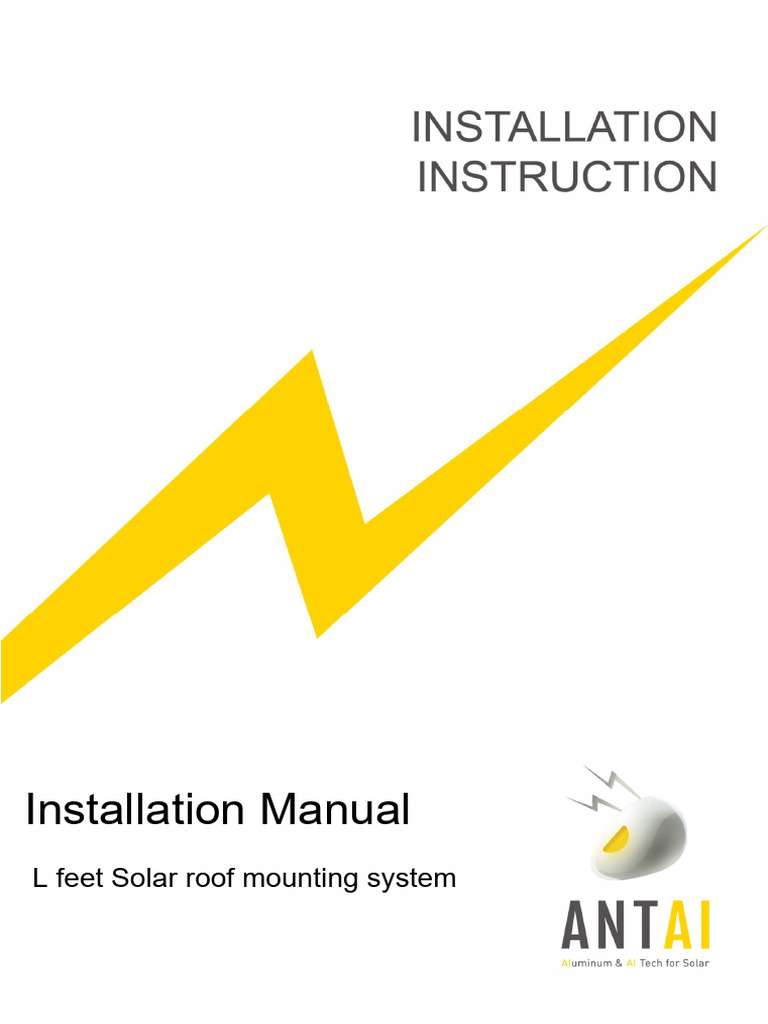 Installation Manual-L Feet Roof Mounting System | PDF | Screw | Washer ...