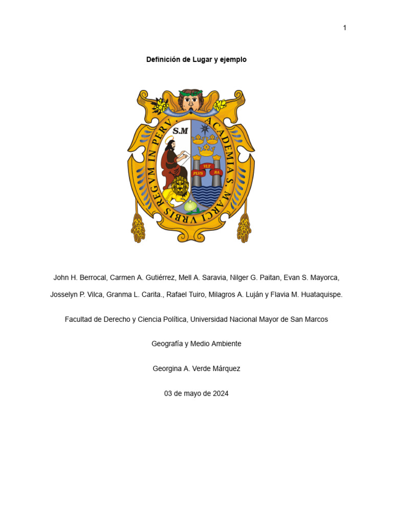 Definición y Ejemplo de Lugar en Geografía | PDF | Geografía | Entorno ...