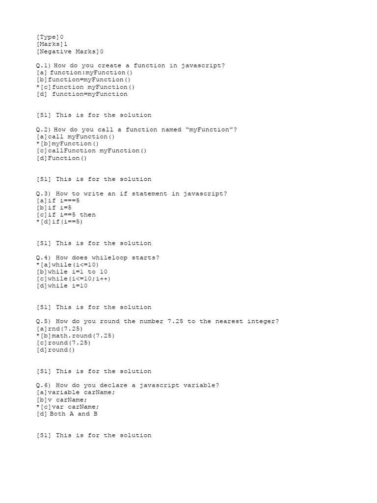 Java Script MCQ Set Paper 1 | PDF | Http Cookie | Java Script