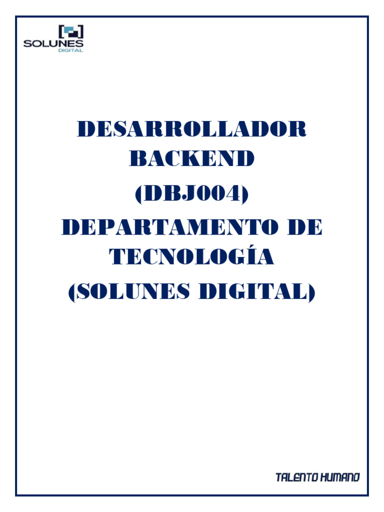 Manual Individual Desarrollador Backend | PDF | Mi sql | Php