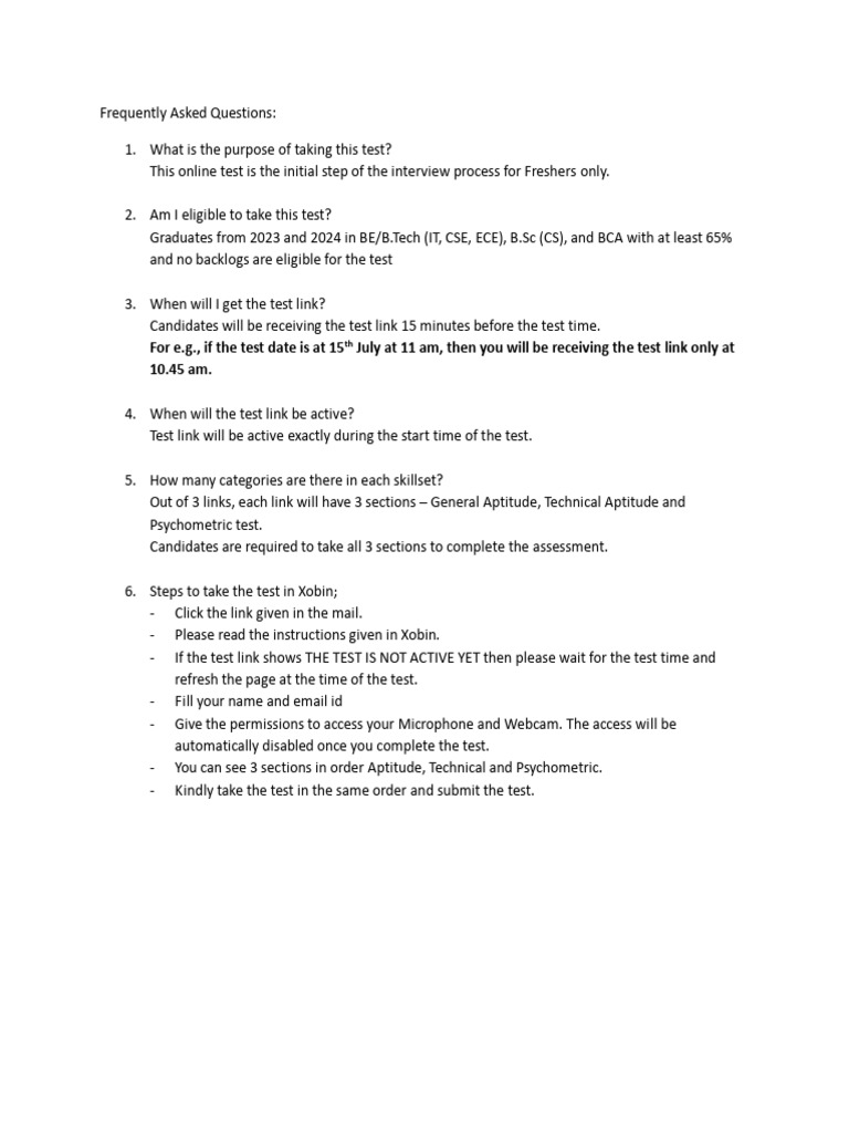 Frequently Asked Questions | PDF