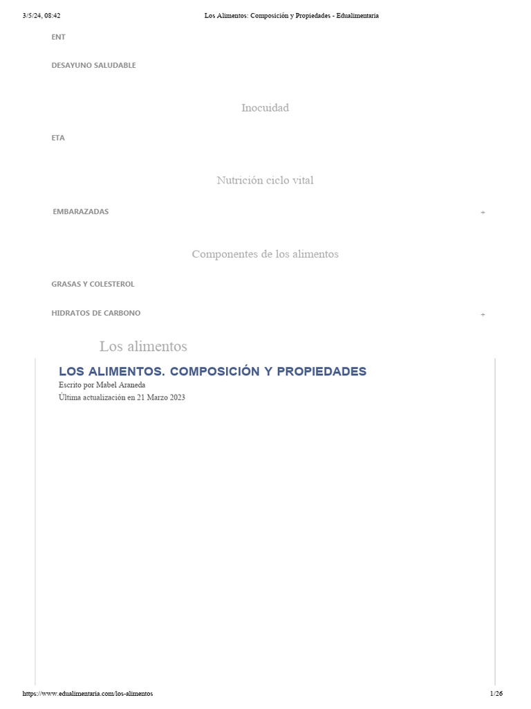 Composición y Deterioro de Alimentos | PDF | Alimentos | Legumbre