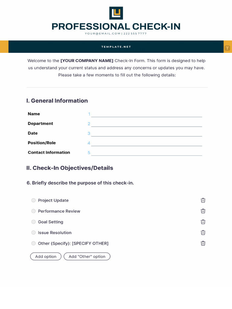 Simple Check-Out Template | PDF