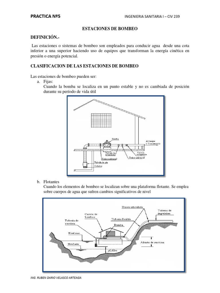 Practica 5 Estaciones de Bombeo a.p. | Descargar gratis PDF | Bomba | Gasolinera