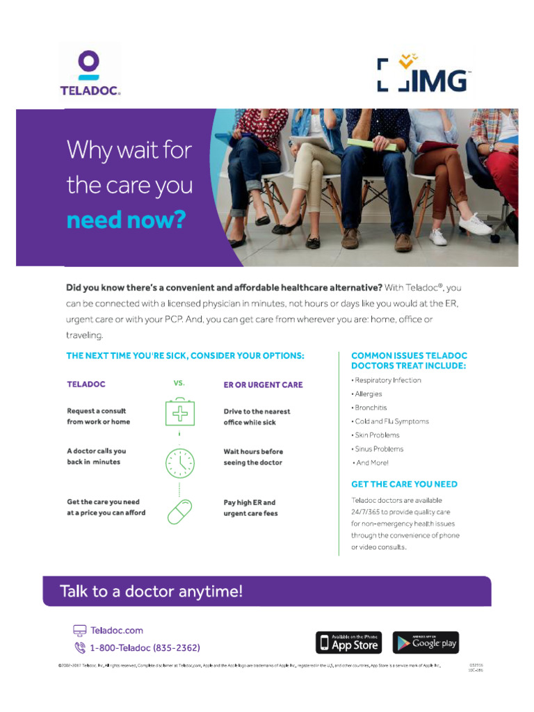 2021 Teladoc Flyer | PDF | Common Cold | Epidemiology