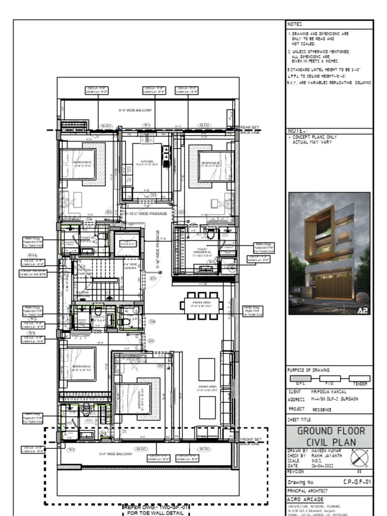 00000261-M - 4 - 50 Ground Floor Civil Plan | PDF