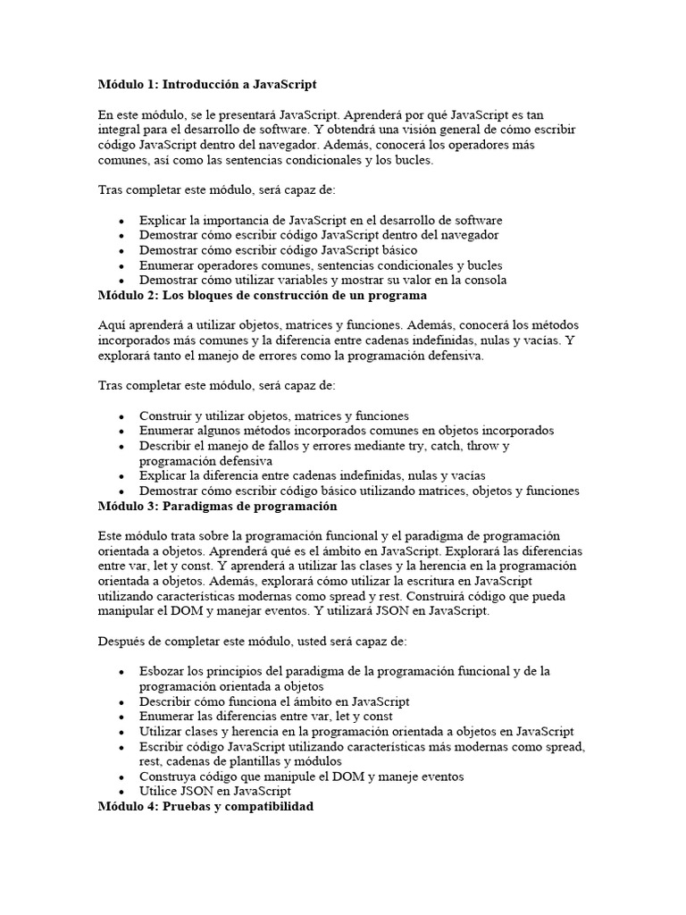 Programacion en Javascript | PDF | Script Java | Desarrollo de software