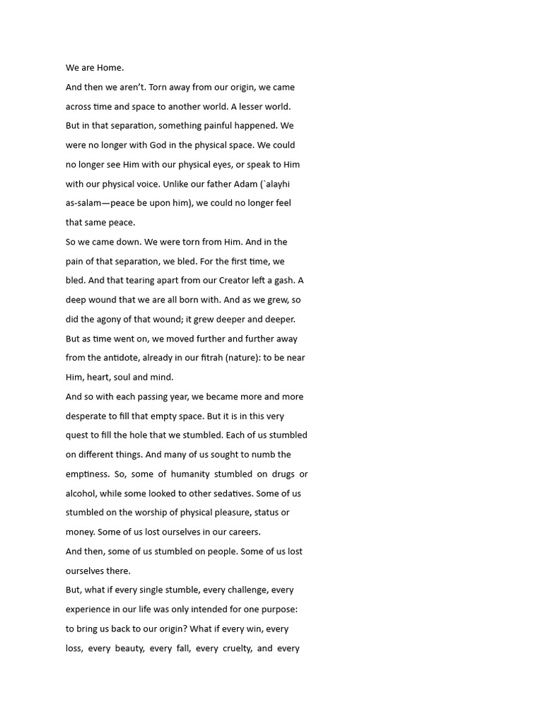 We Are Home | PDF | God In Islam | Religious Belief And Doctrine