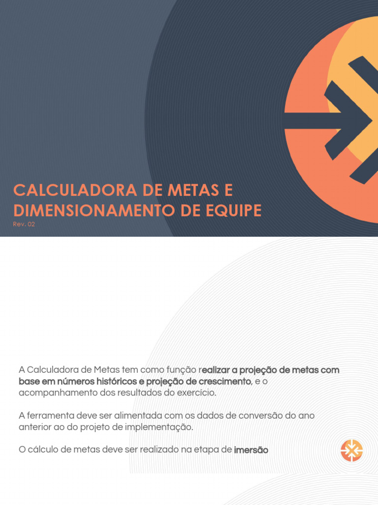 TUTORIAL Calculadora de Metas | PDF | Tempo