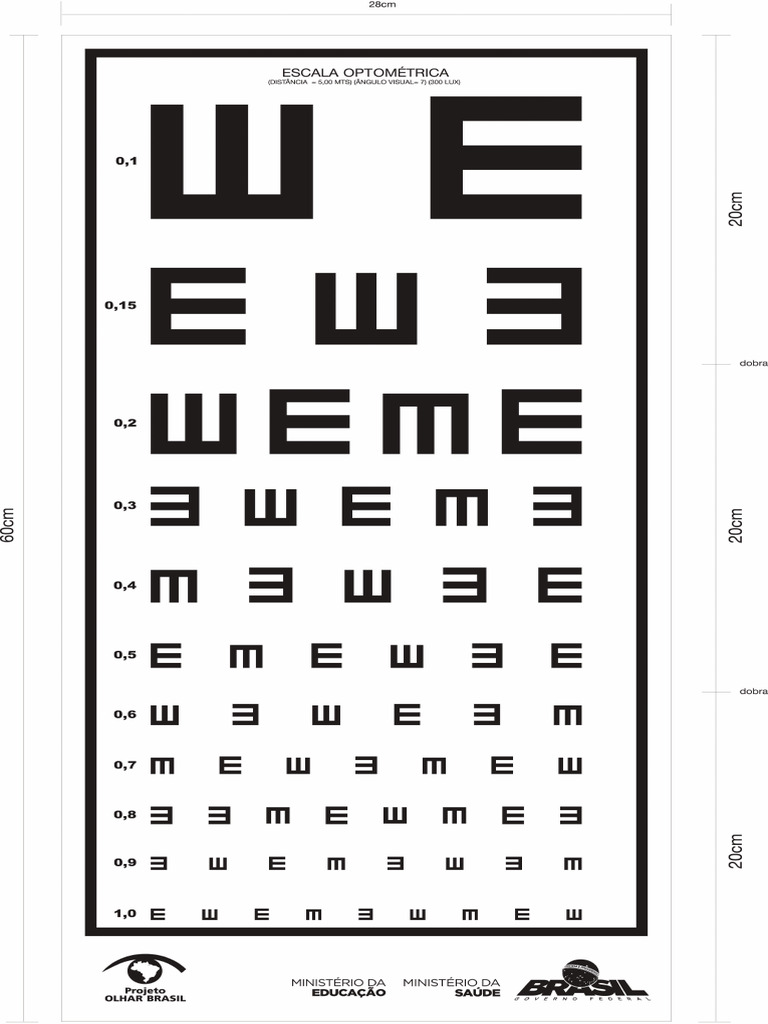 Escala Optometrica Encarte B | PDF