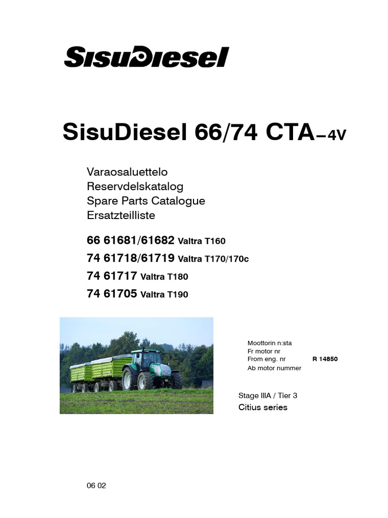 Manual de Partes SISU 66 74 CTA B61681 | PDF