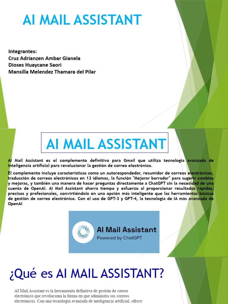 Ai Mail Assistant | PDF | Inteligencia artificial | Inteligencia (IA) y semántica