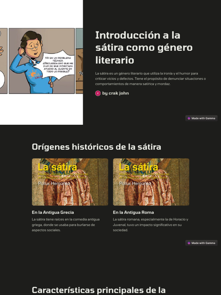 Introducción A La Sátira Como Género Literario: by Crak John | PDF | Sátira | Humor