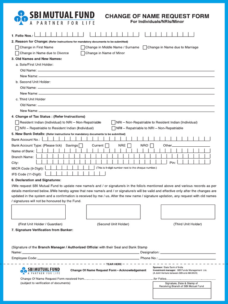 Change of Name Request Form | PDF