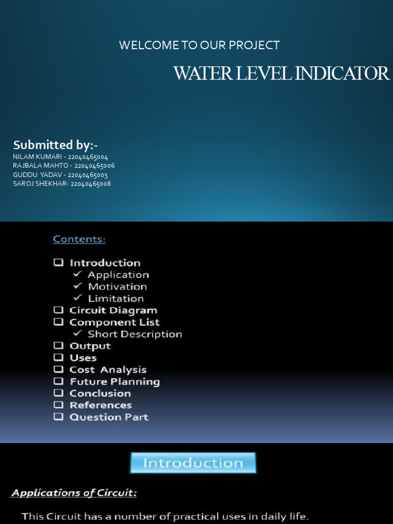 WATER LEVEL INDICATOR | PDF