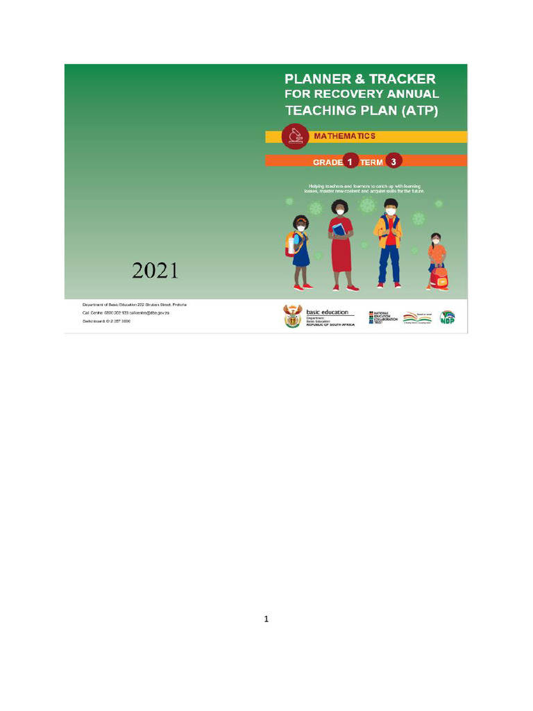 Mathematics Tracker Atp Grade 1 Term 3 of 2021 | PDF | Learning | Curriculum