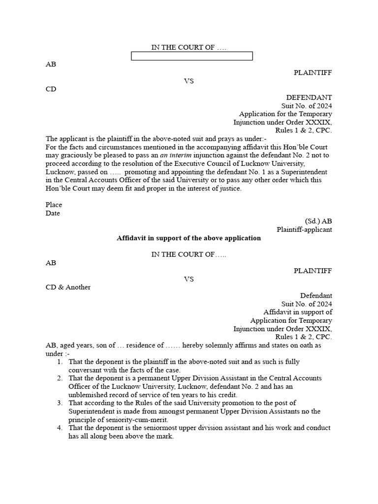 University Promotion Dispute | PDF | Affidavit | Lawsuit