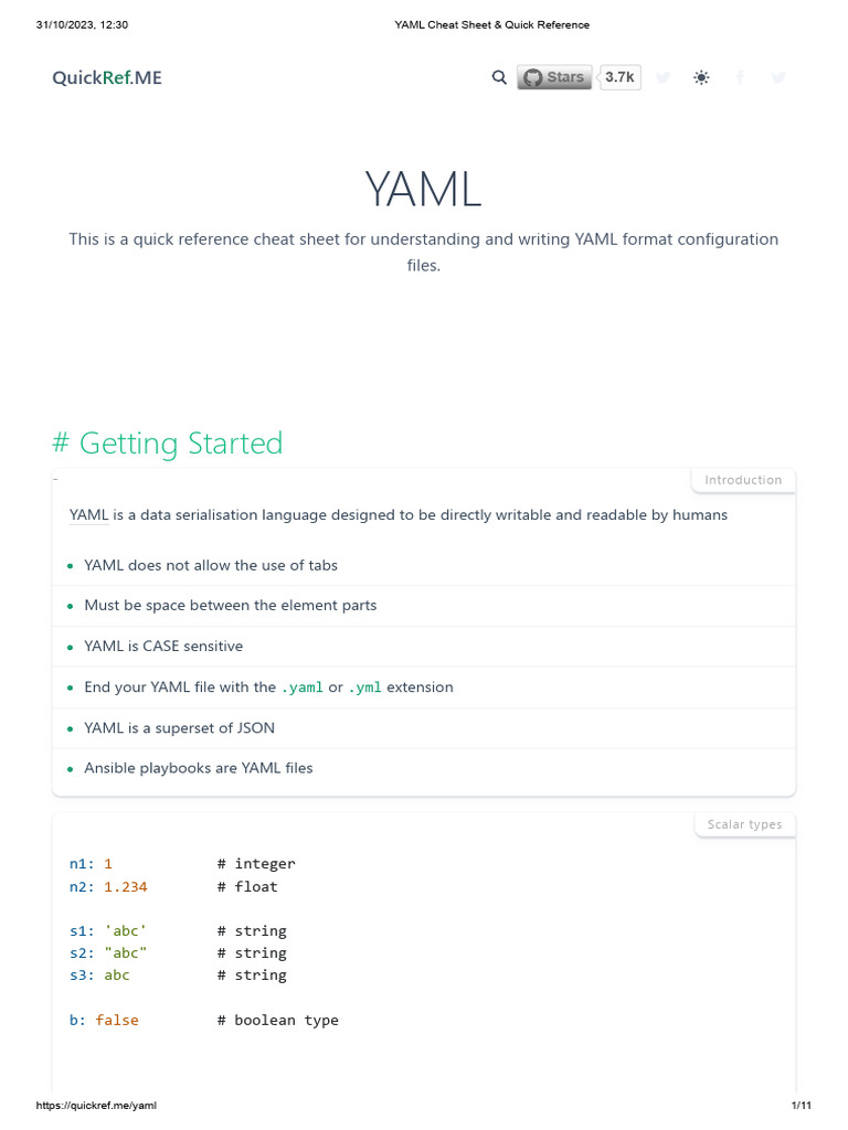 YAML Guide for Developers | PDF | Computer Science | Computer Data