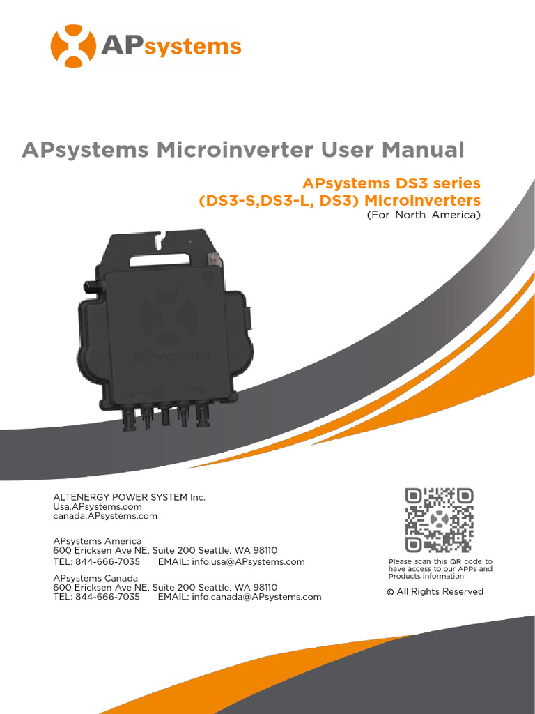 APsystems Microinverter DS3 Series For North America User Manual Rev1.0 ...