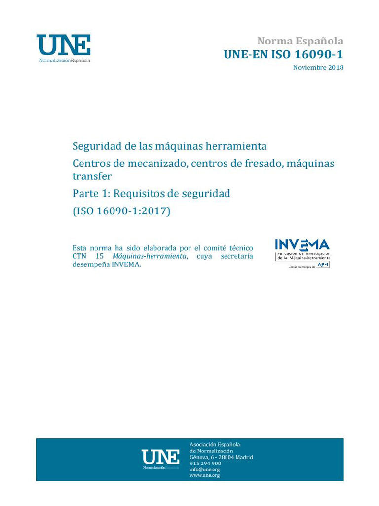 Une en Iso 16090 1 2018 PDF Free | PDF