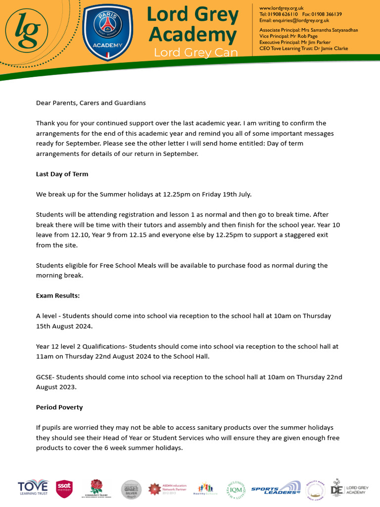 End of Term Arrangements | PDF