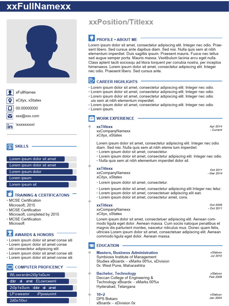 Sample Bold Confidence Resume | PDF | Career & Growth | Business