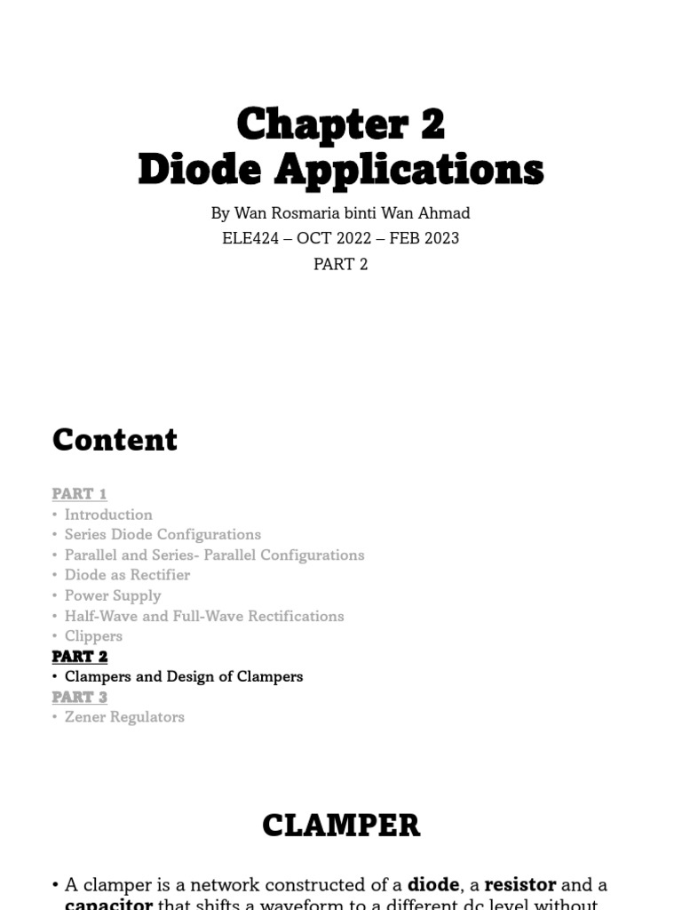 Chapter 2 Diode Applications - Part 2 | PDF | Computer Engineering | Electromagnetism