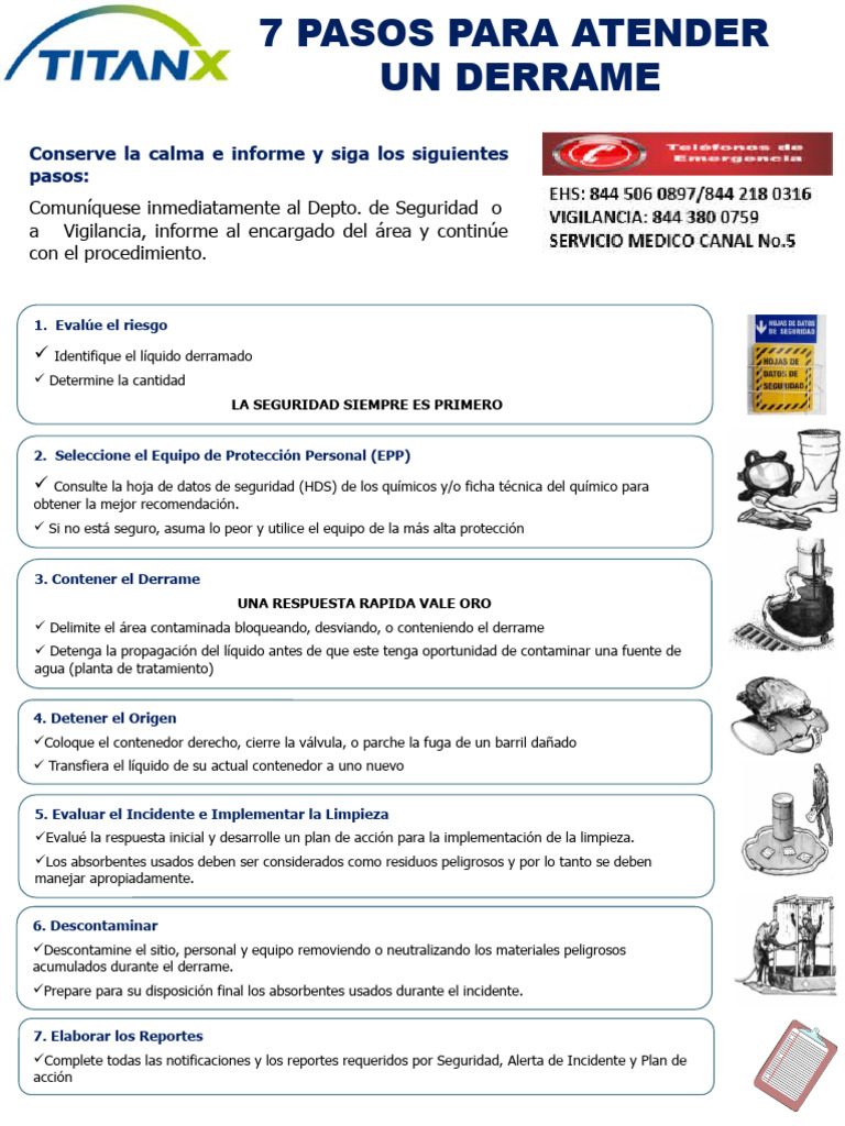 7 Pasos para Un Derrame | PDF