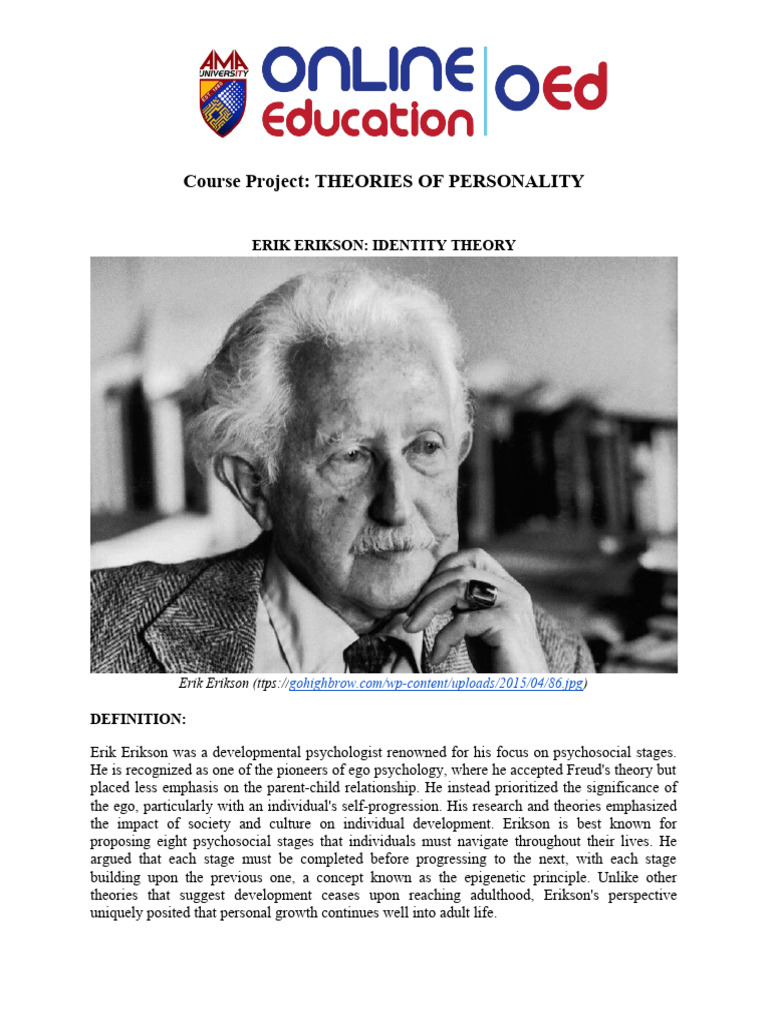Erikson's Stages of Personality Growth | PDF | Social Psychology ...