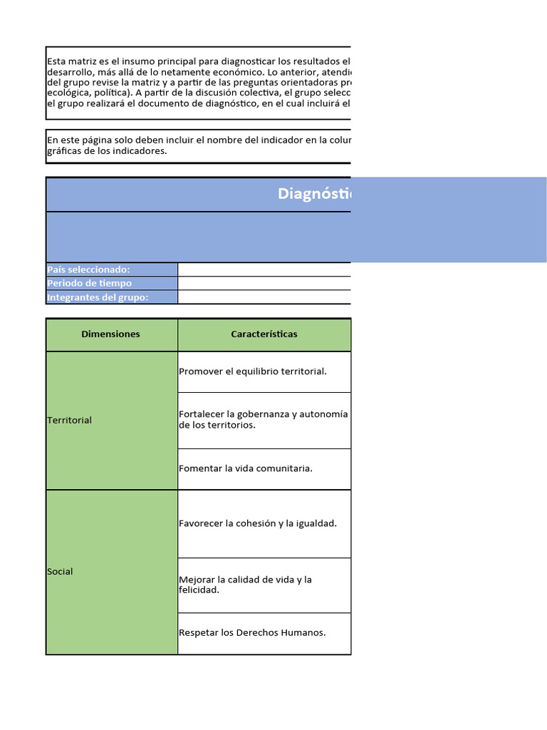 Matriz 1 - Diagnóstico Modelos de Desarrollo en A.L. | PDF | America ...