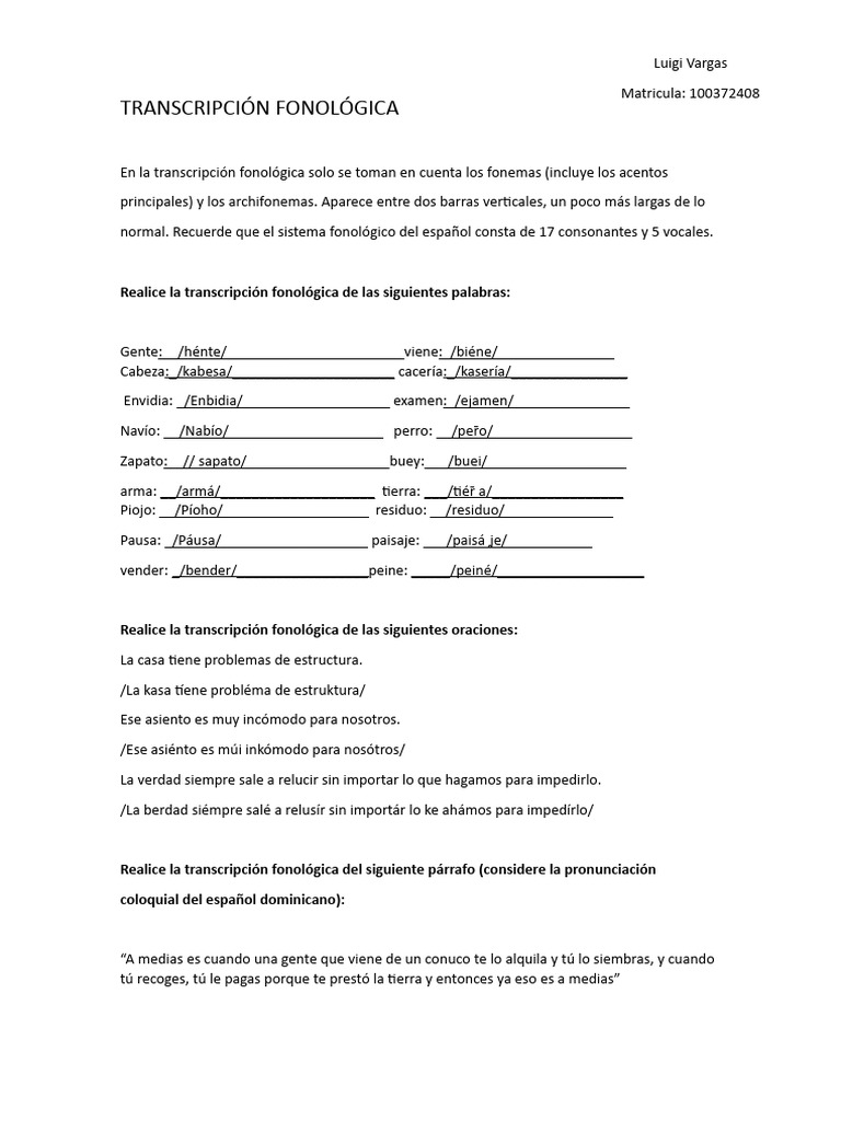 Actividad unidad 6 - Fonetica | PDF | Fonología | Comunicación humana