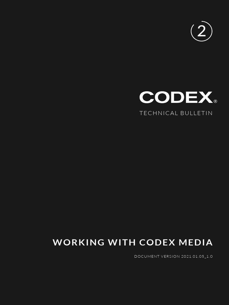 Working with CODEX Media v 2021.01.05_1.0 | Download Free PDF ...