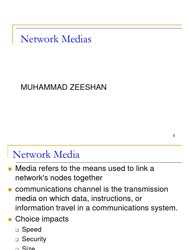 Lecture_12 (ICT)-S4 | PDF | Computer Network | Transmission Medium
