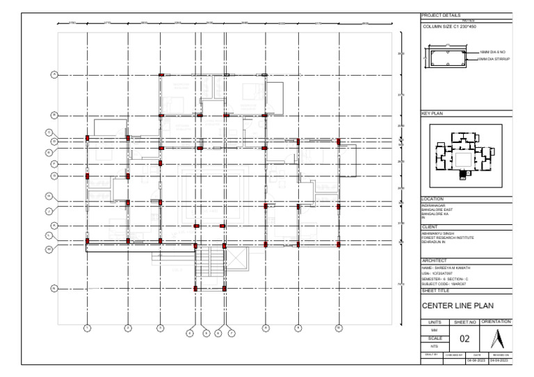 Center Line Plan for Residential Project | PDF