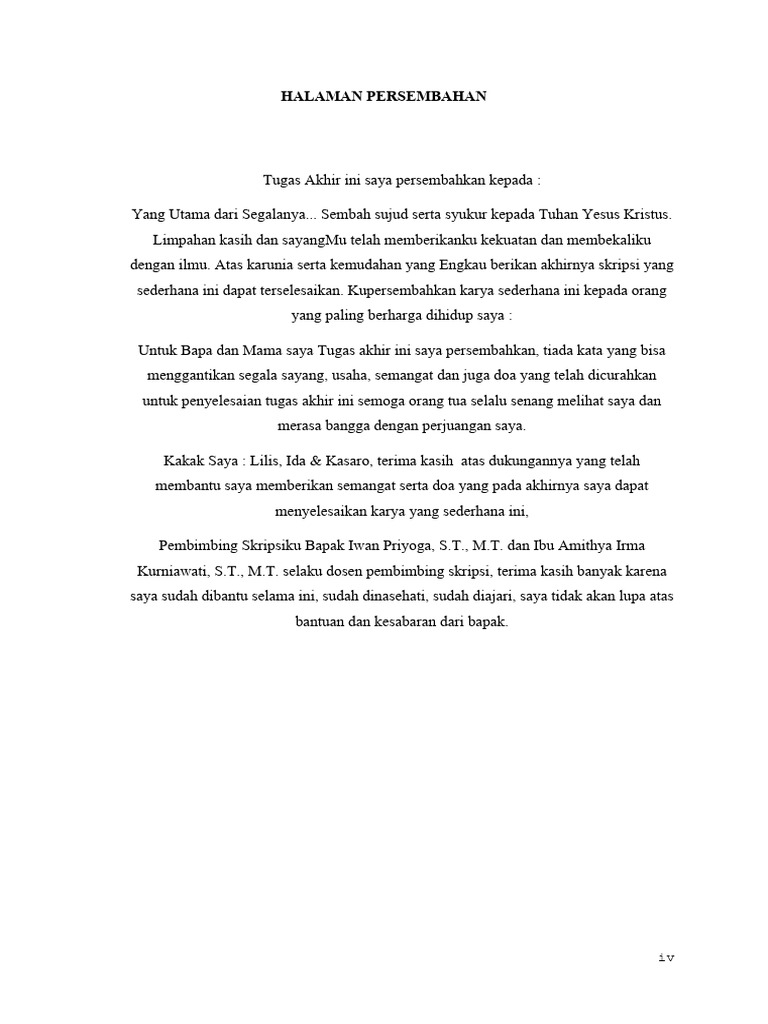 Halaman Persembahan & Abstrak | PDF