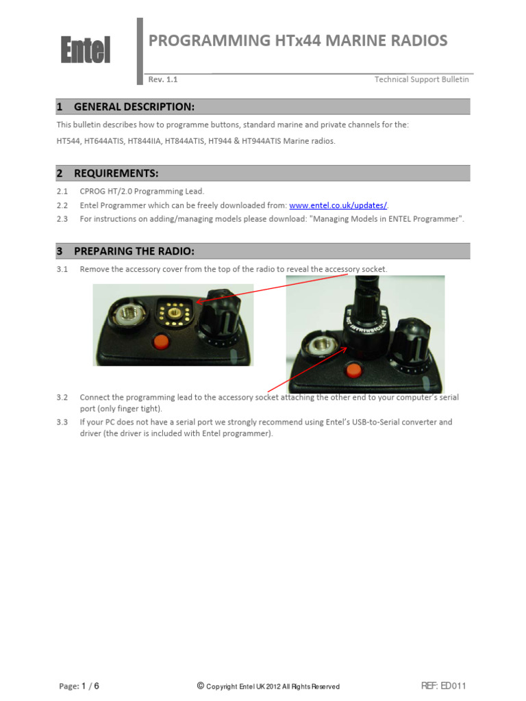 EnteL Programming HTx44 Marine Radios | PDF | Radio | Duplex ...